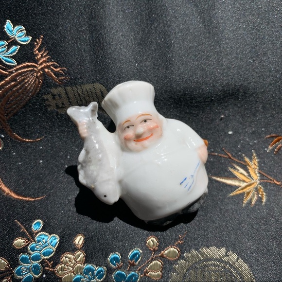 Vintage | Dining | Vintage Japan Chef Mini Porcelain Salt Shaker | Poshmark